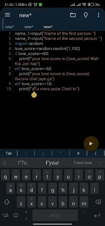How to make love calculator in Python? - YouTube