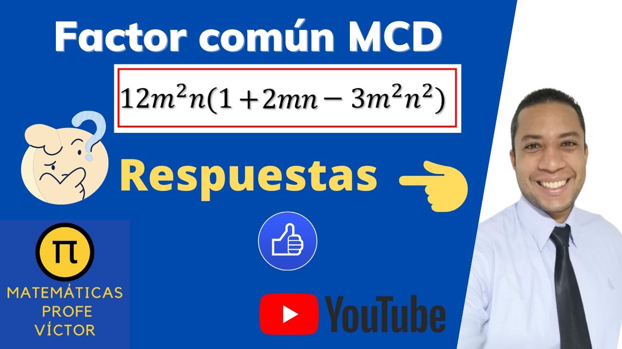 Curso de Álgebra 🚀 | Factor común (con máximo común divisor)-RESPUESTAS ...