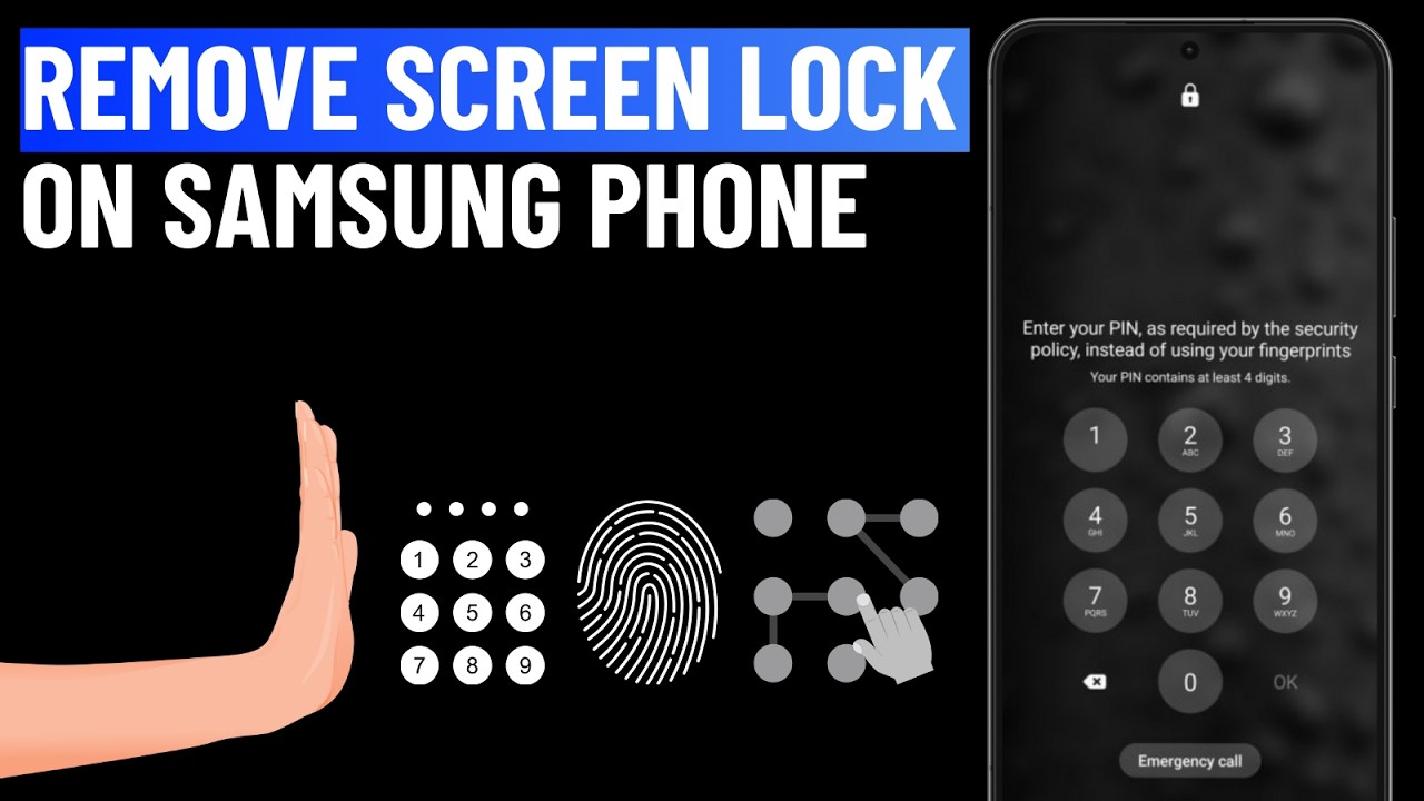 How to Remove Screen Lock Samsung Phone | Remove Lock Screen PIN ...