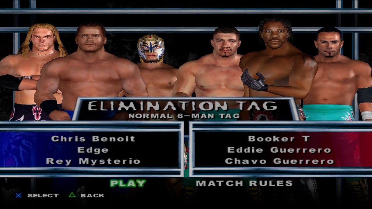 WWE SmackDown! HCTP - ChrisBenoit,Edge,ReyMysterio VS BookerT ...