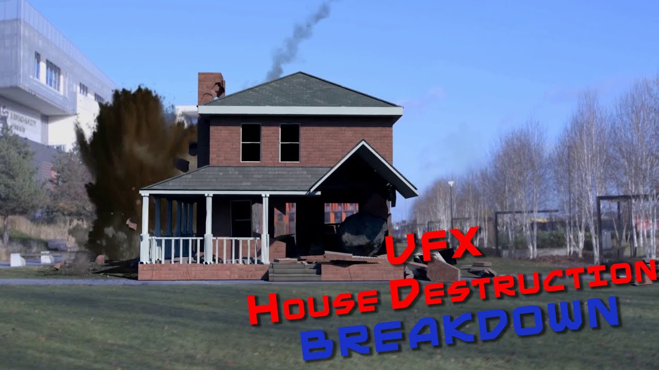VFX House Destruction Simulation Breakdown made with Maya, Houdini ...