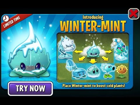 Plants vs Zombies 2–Winter-mint Family Gameplay - YouTube