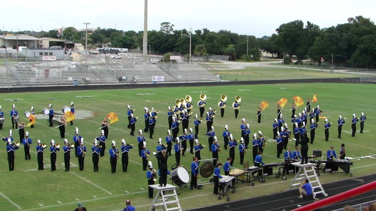 Deltona High School "Blue Brigade" Marching Band plays at Crown Jewel ...