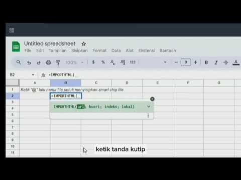 "Cara Scraping data dengan Spreadsheets" - YouTube