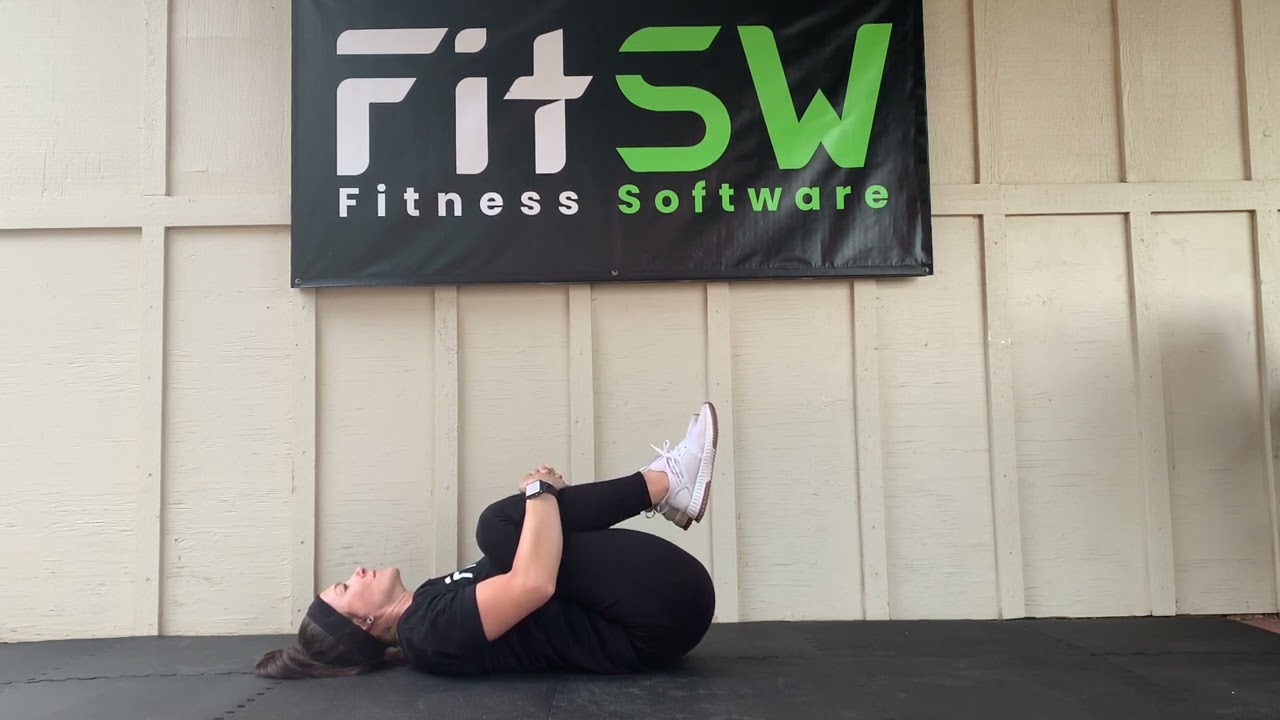 Lying Double Knee Hug Exercise Demo How-to - YouTube