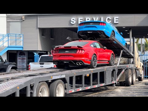 My 2023 Mach 1 handling packed delivery - YouTube