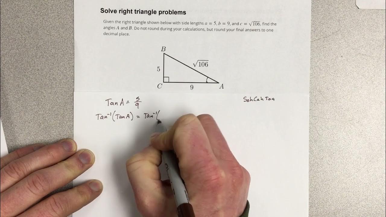 Solve right triangle problems - YouTube