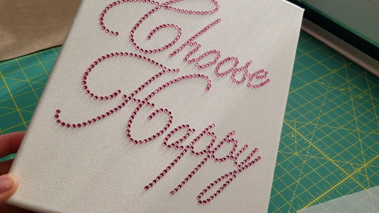 ADD RHINESTONES TO CANVAS W/EASY PRESS PT. TWO - YouTube