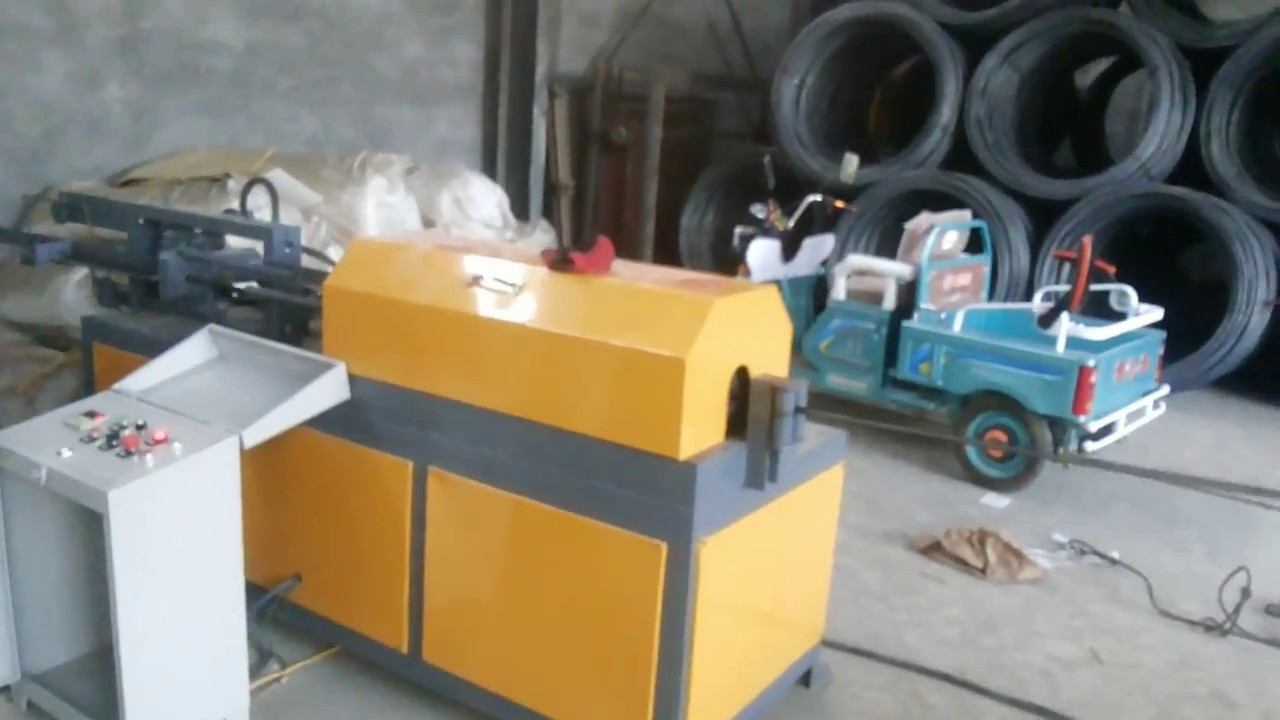 Steel bar drawing machine connect with straightening and cutting ...