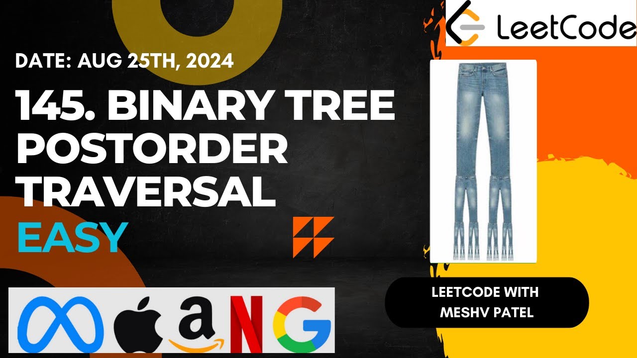 145 Binary Tree Postorder Traversal Binary Tree Dfs Leetcode 9562