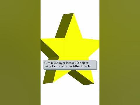 Turn a 2D layer into a 3D object using Extrudalizer in After Effects - YouTube