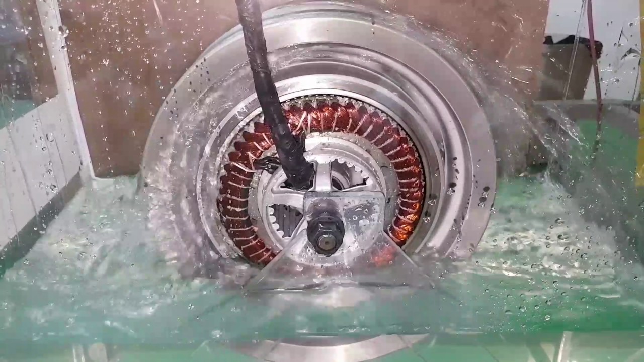 Hub motor runnuing test in the water. - YouTube