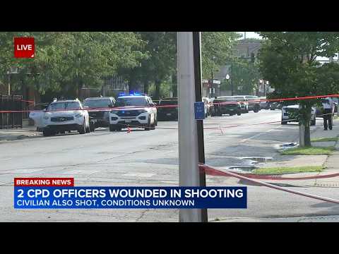 2 Chicago police officers shot on South Side, fire officials say
