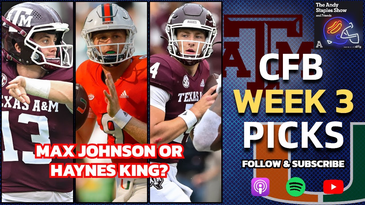 College Football Week 3 Picks: Miami vs. Texas A&M, Oklahoma At ...