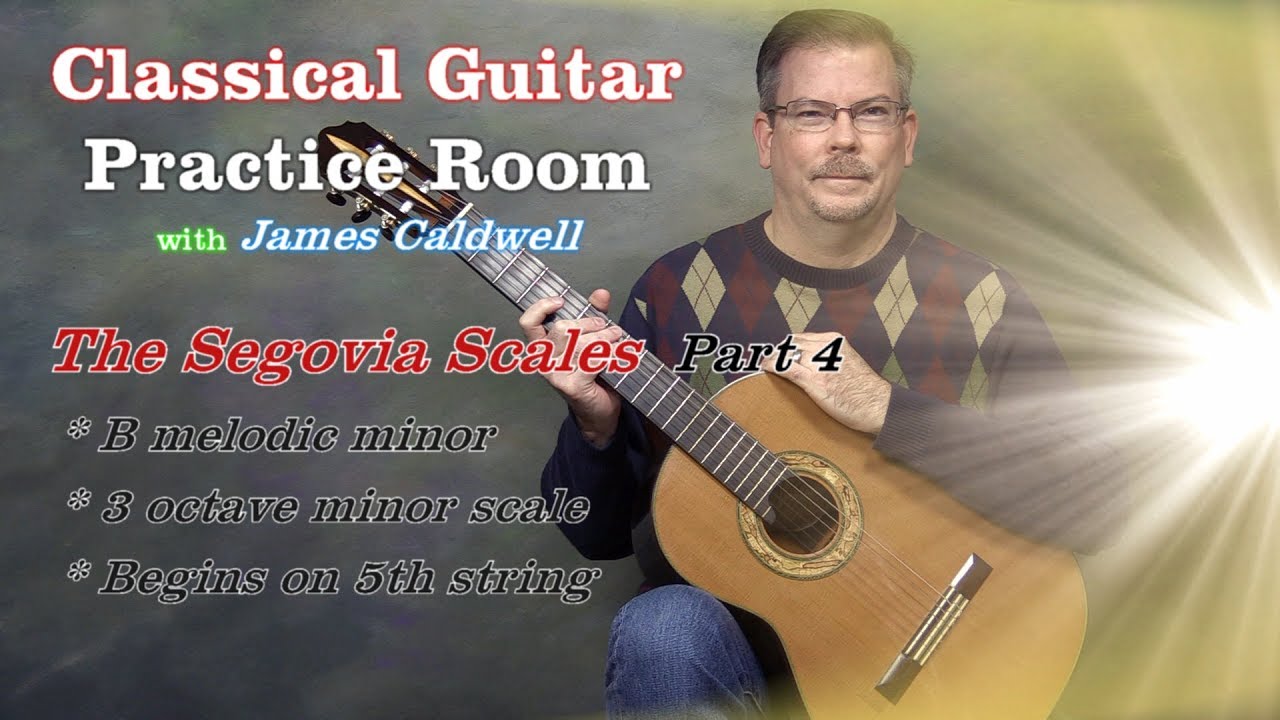 Segovia Scales pattern #4 - B Melodic Minor, 'Eyeing' your target ...
