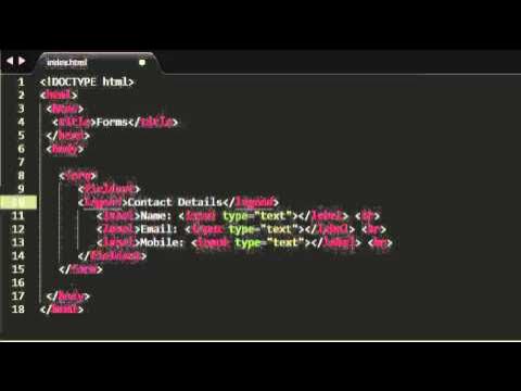 HTML Tutorials - 40 - Grouping Forms elements - YouTube
