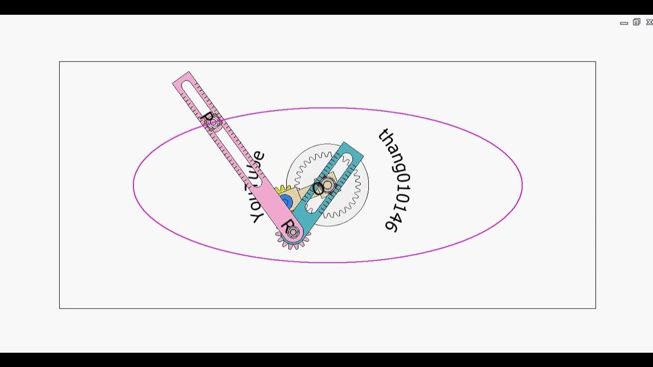 Drawing ellipse mechanism 8b - YouTube