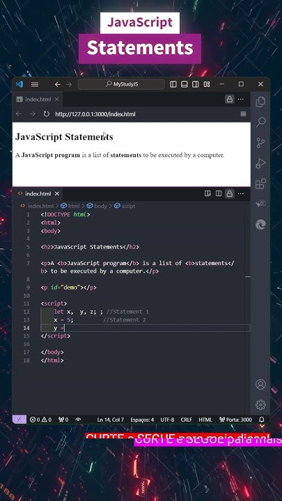 JavaScript — Statements - YouTube