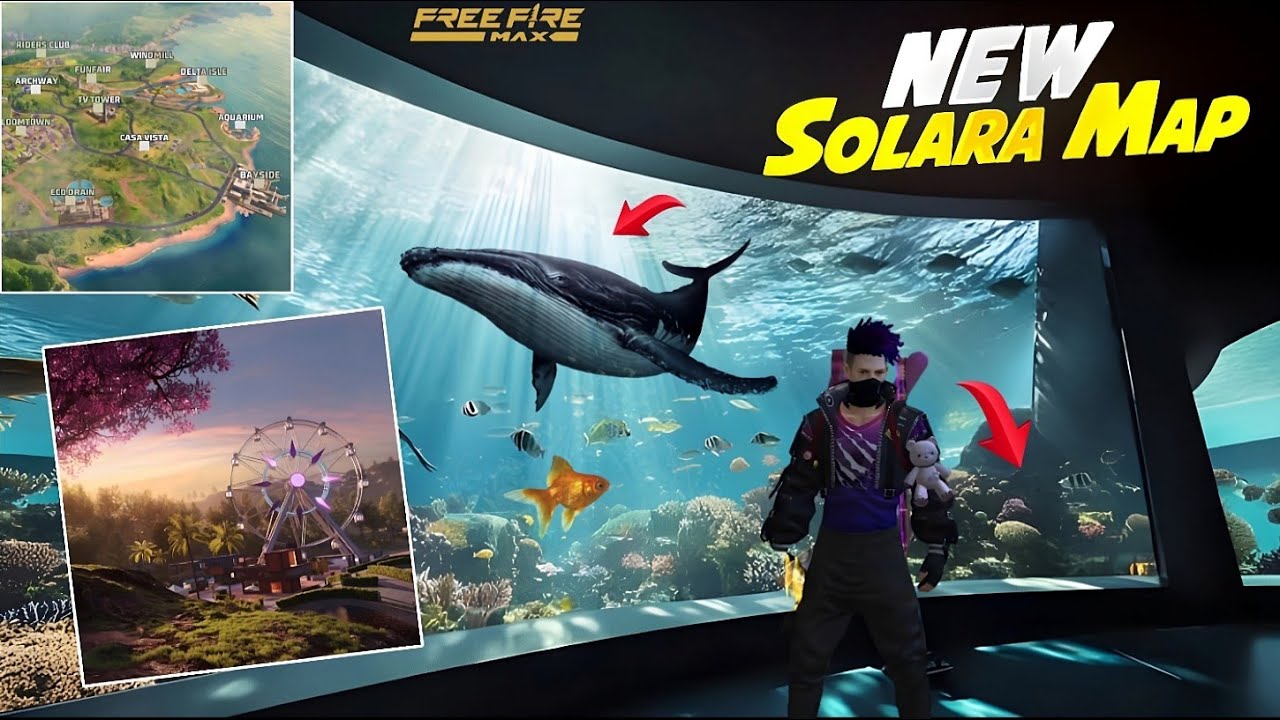 FREE FIRE NEW MAP || NEW FISH AQUARIUM FREE FIRE || SOLARA MAP || ASHU ...