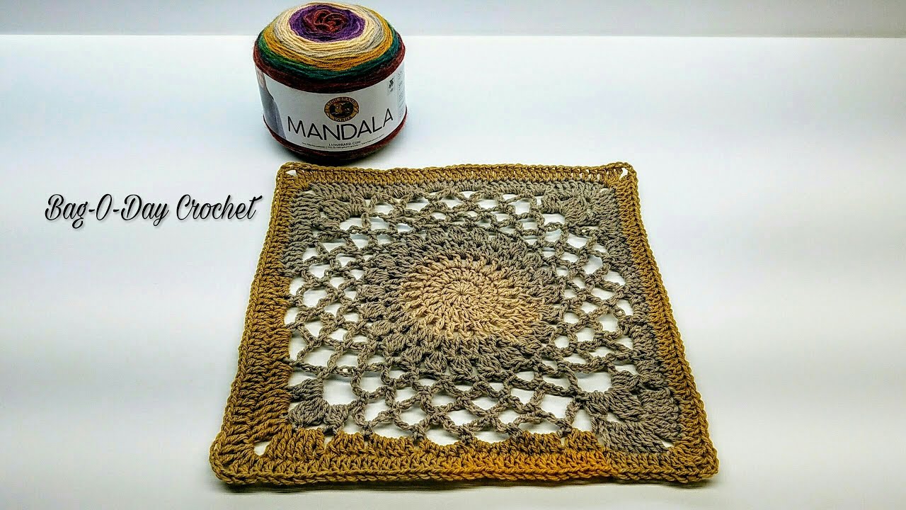 Learn How To Crochet Kaleidoscope 12" Granny Square Crochet TUTORIAL ...