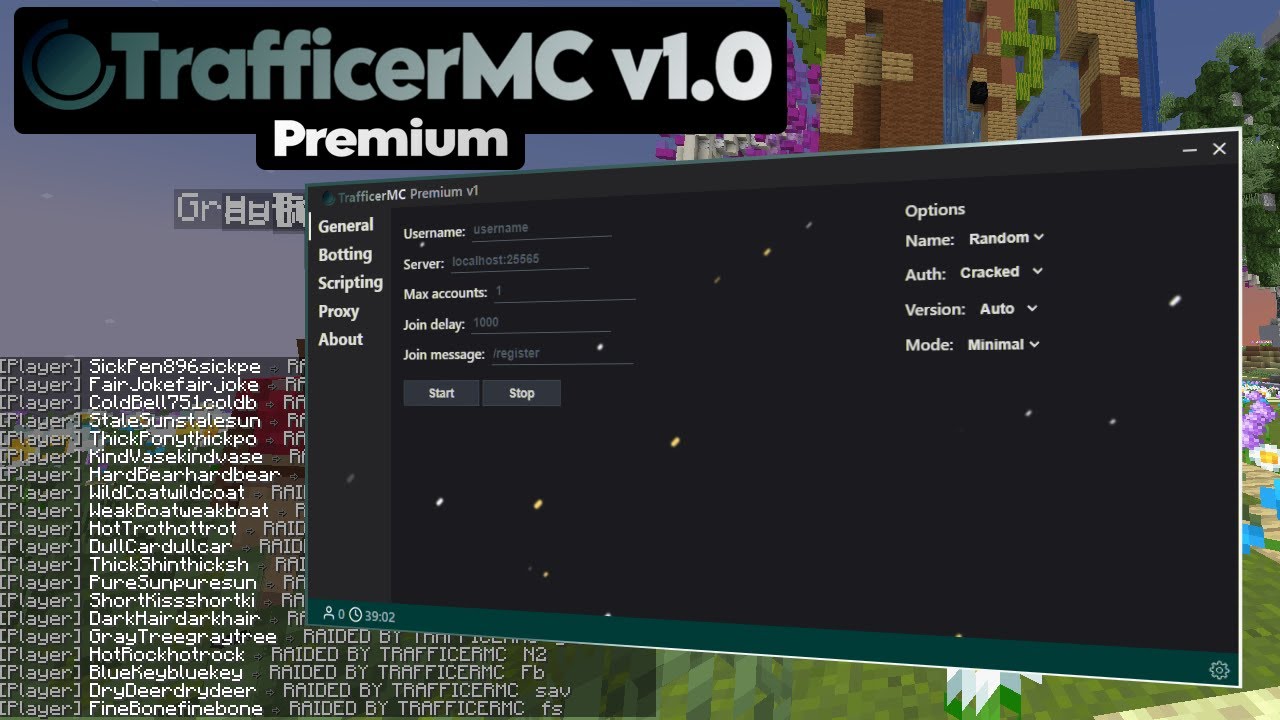 TrafficerMC Premium v1.0 | Minecraft Botting Tool with Many Features ...