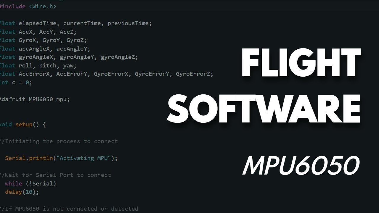 Writing a code to interface MPU6050 | Flight Software | Rocket Avionics - YouTube