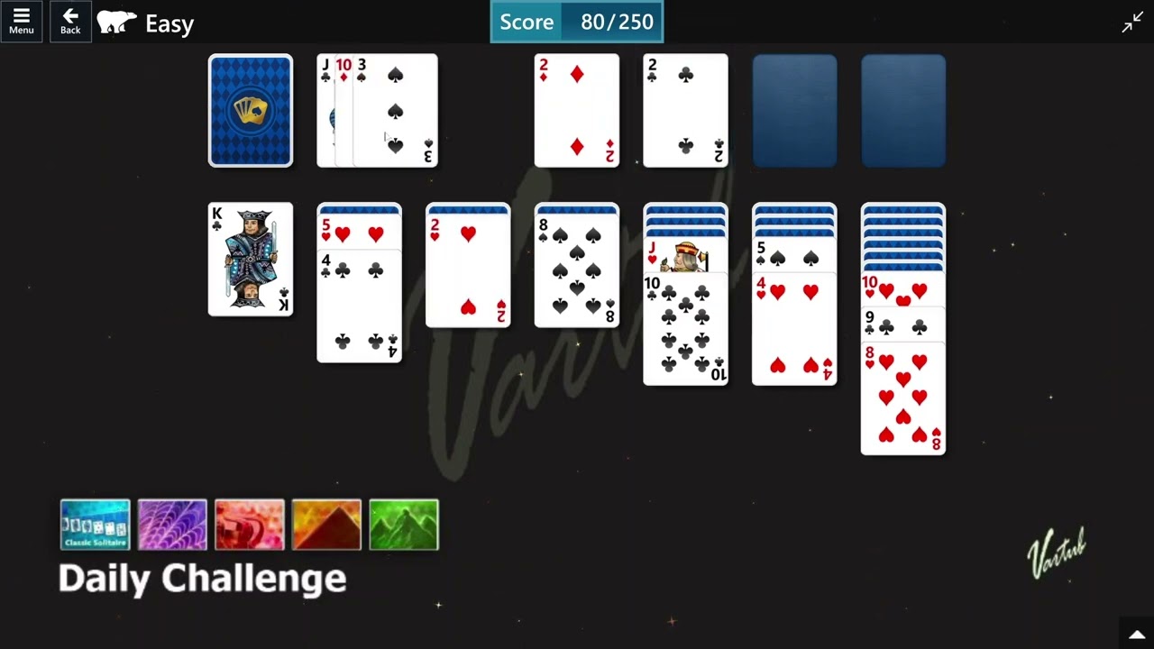 Microsoft Solitaire Collection - Klondike | Daily Challenge August 25th ...