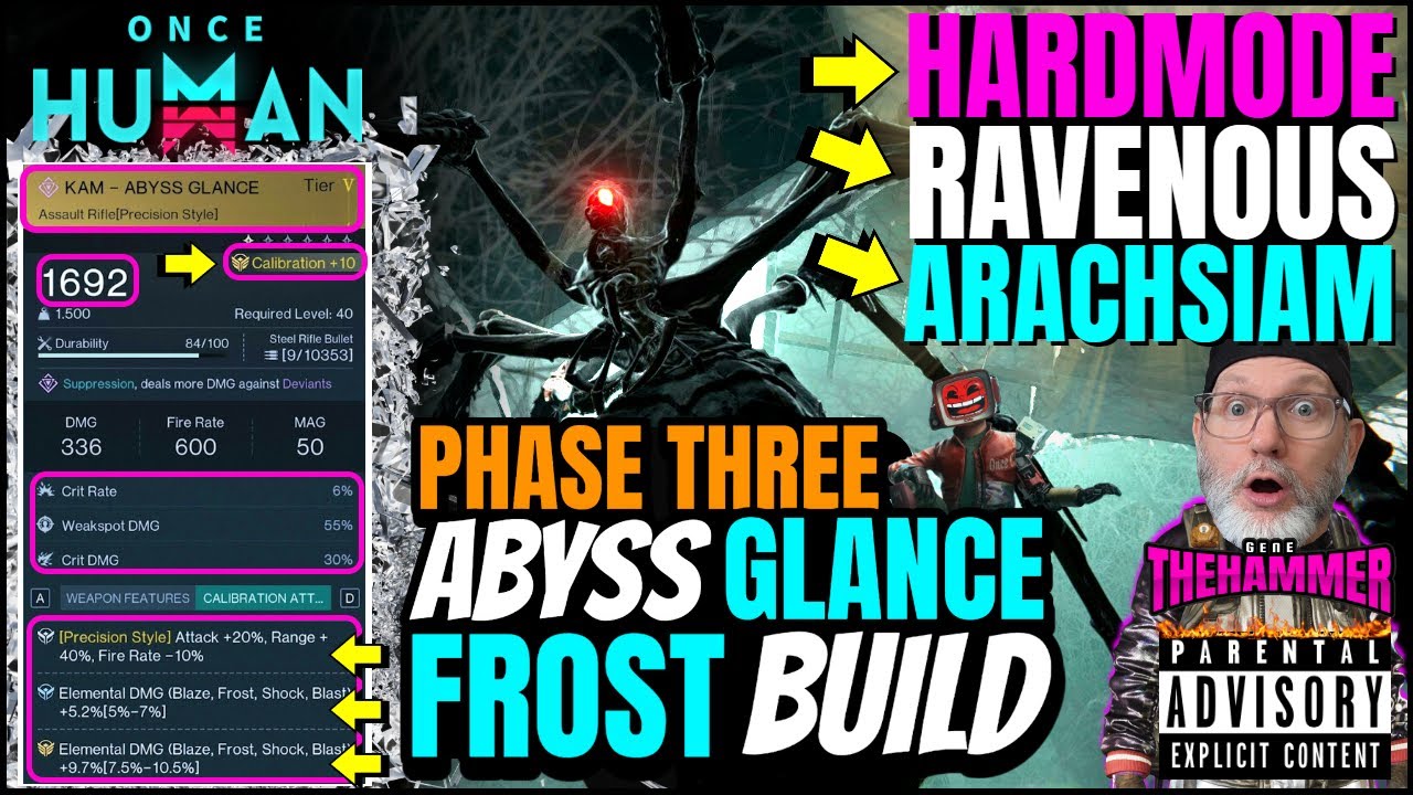 ONCE HUMAN🔥ABYSS GLANCE FROST BUILD | PHASE 3 SOLO HARDMODE BOSSES # ...