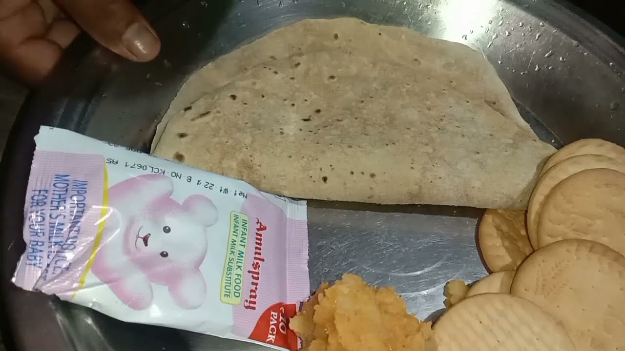 Roti with Amul +biskit eating show//denner eating show - YouTube