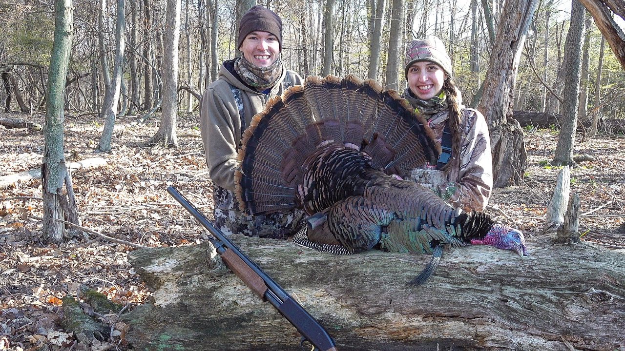 Michigan Turkey Hunting | Public Land | Her First Tom EVER!!! - YouTube