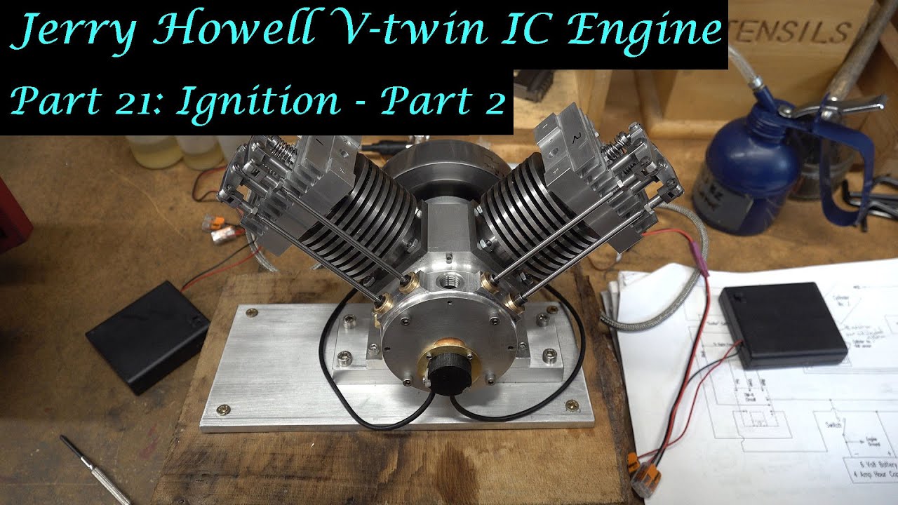 #MT49 Part 21 - Jerry Howell V-twin IC Engine. Ignition - Part 2. In 4K ...