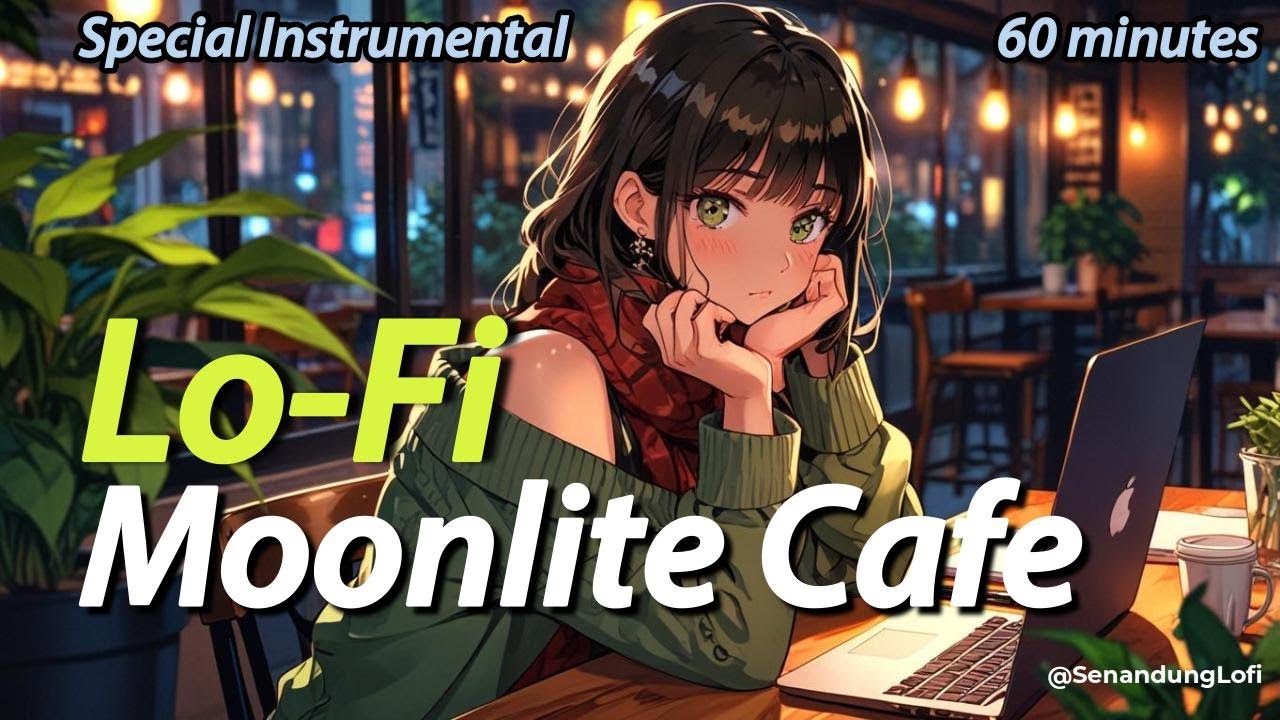 【1 Hour Lofi Vibes - Moonlit Cafe】Work Music, Cafe Song, Rain Sounds, Slowed And Reverb Lofi Mix ...