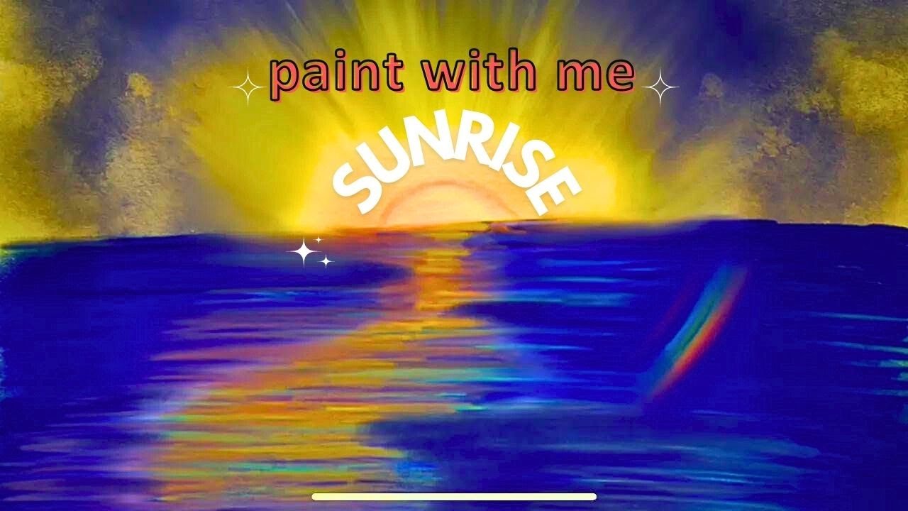paint with watercolors dreamy sunrise || digital art - YouTube