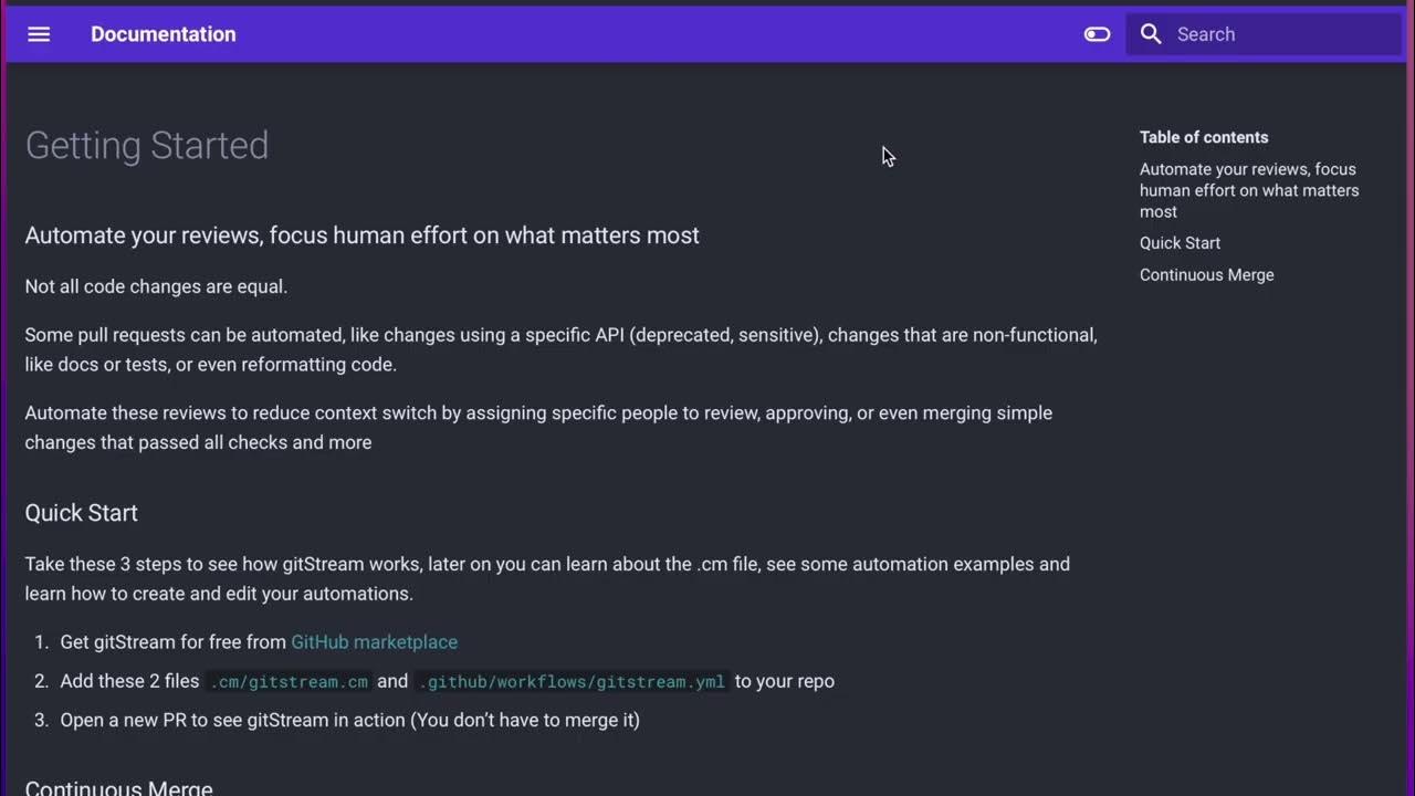 Installing /:\ gitStream from the GitHub Marketplace - YouTube