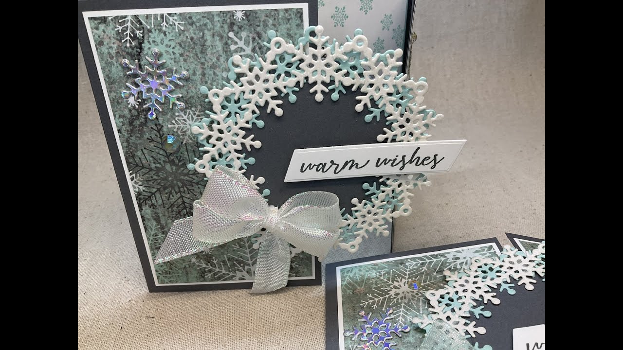 Wishes All Around Snowflake Gate Fold Card - YouTube