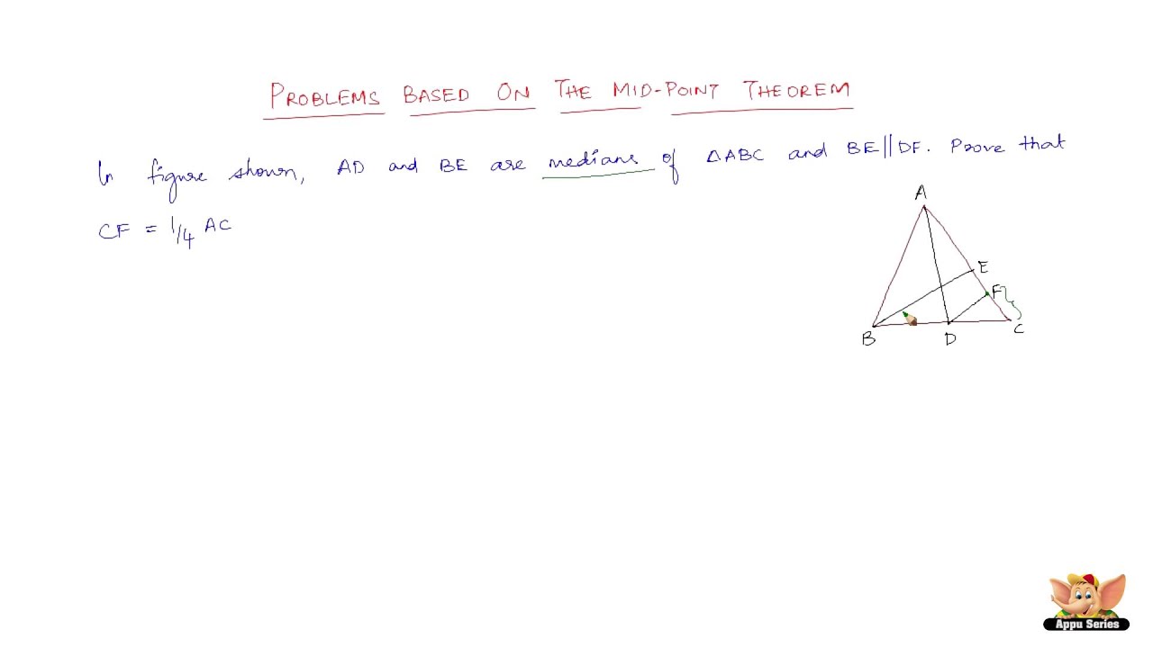 How to solve problems on mid-point theorem ? - YouTube