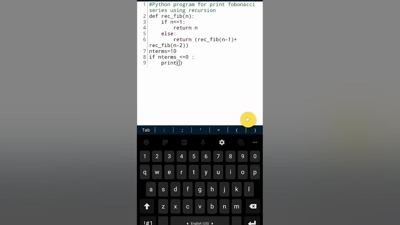 39 Python Program To Print Fibonacci Series Using Recursionpython Pythonforbeginners