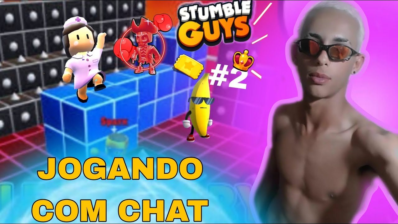 stumble guys jogando com o chat e escritos #stumbleguys #aovivo #live # ...