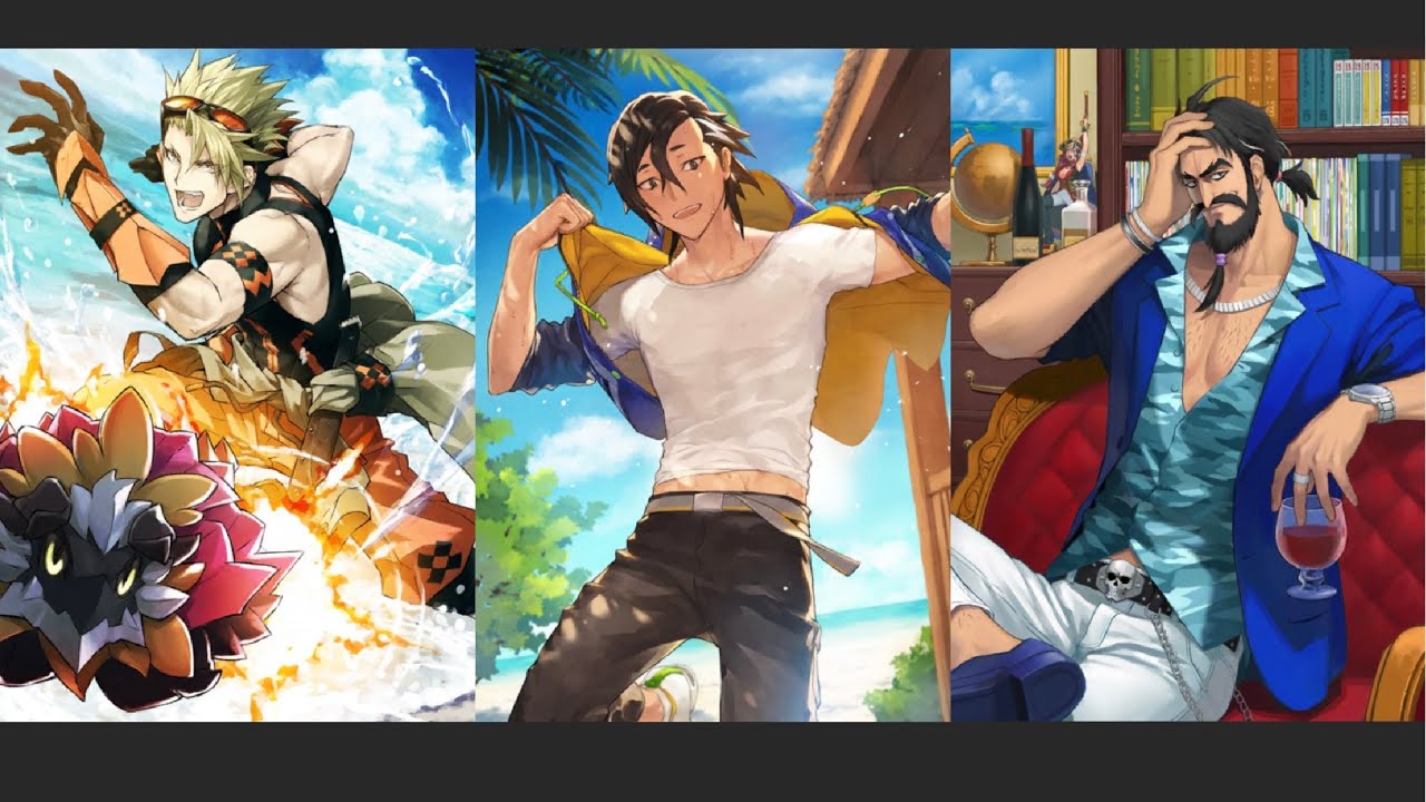 【fgo】summer 2021 Male Costume Showcase Achillesmandricardoedward Teach【fategrand Order