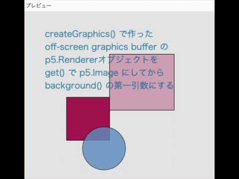 #p5js の background() の引数に画像を指定： createGraphics() で作ったオフスクリーンの p5 ...