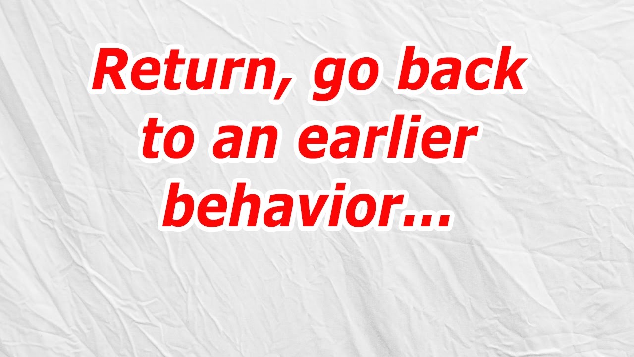 Return, go back to an earlier behavior (CodyCross Answer/Cheat) - YouTube