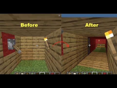 How To Make A Hidden Door In Minecraft - YouTube