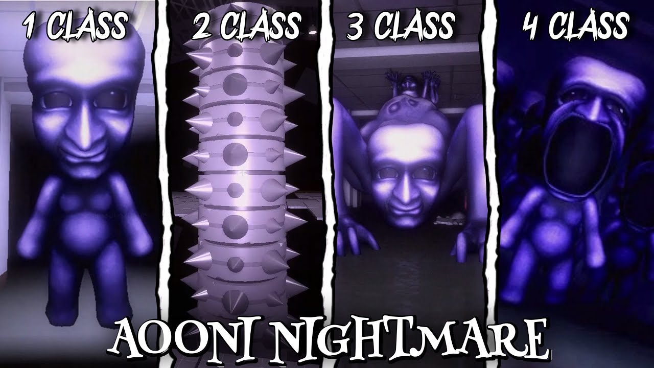 [SPIDER] AOONI Nightmare: Classes 1 to 4 - Full Walkthrough - YouTube