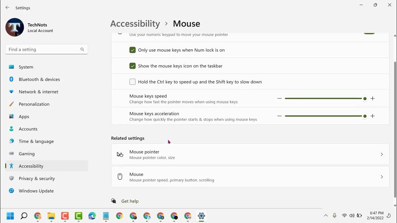 How to Control Mouse Pointer With Keyboard on Windows 11 - YouTube