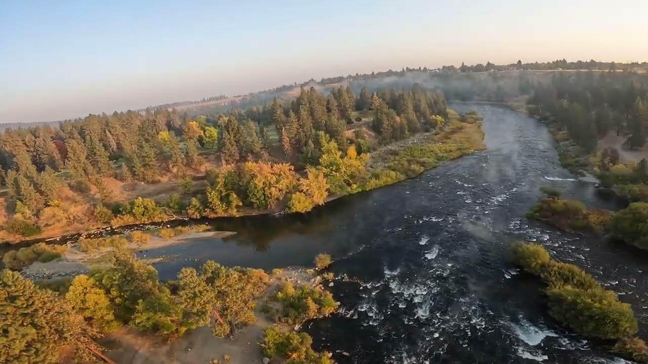 Misty Morning Fall Colors Spokane River Cruise - YouTube