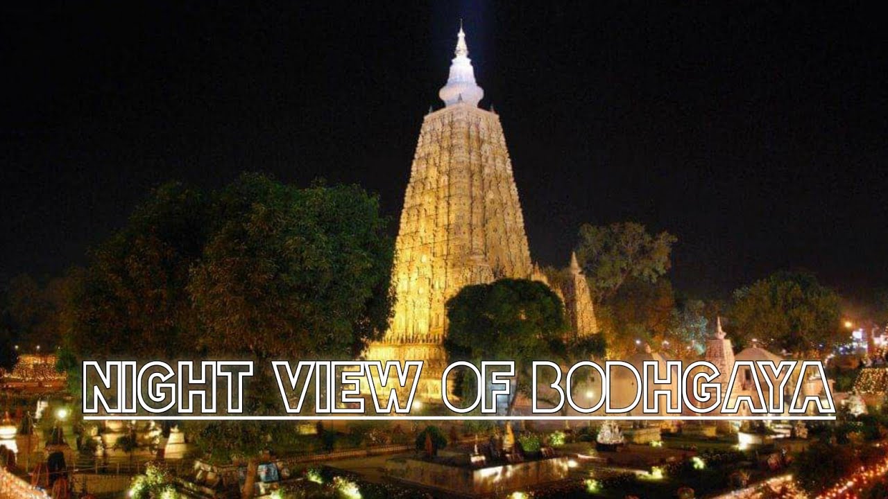 Night view of Bodhgaya - YouTube
