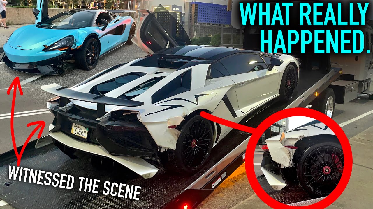 Crashed Lamborghini Aventador