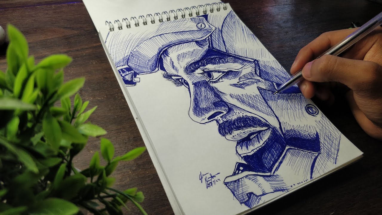 how to make iron man drawing with ball pen - YouTube