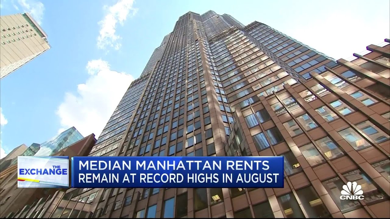 Manhattan median rents remain at record highs in August - YouTube