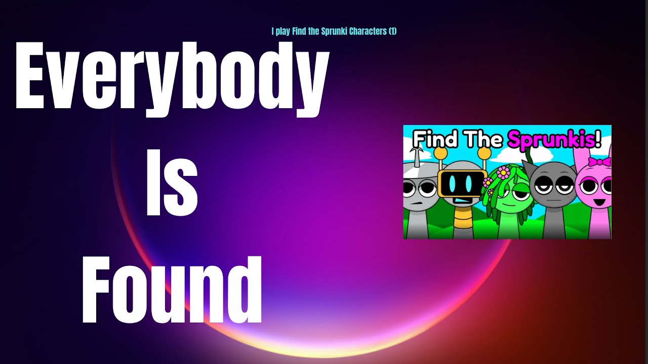 I found all the sprunkis in a few minutes! (So quick) - YouTube